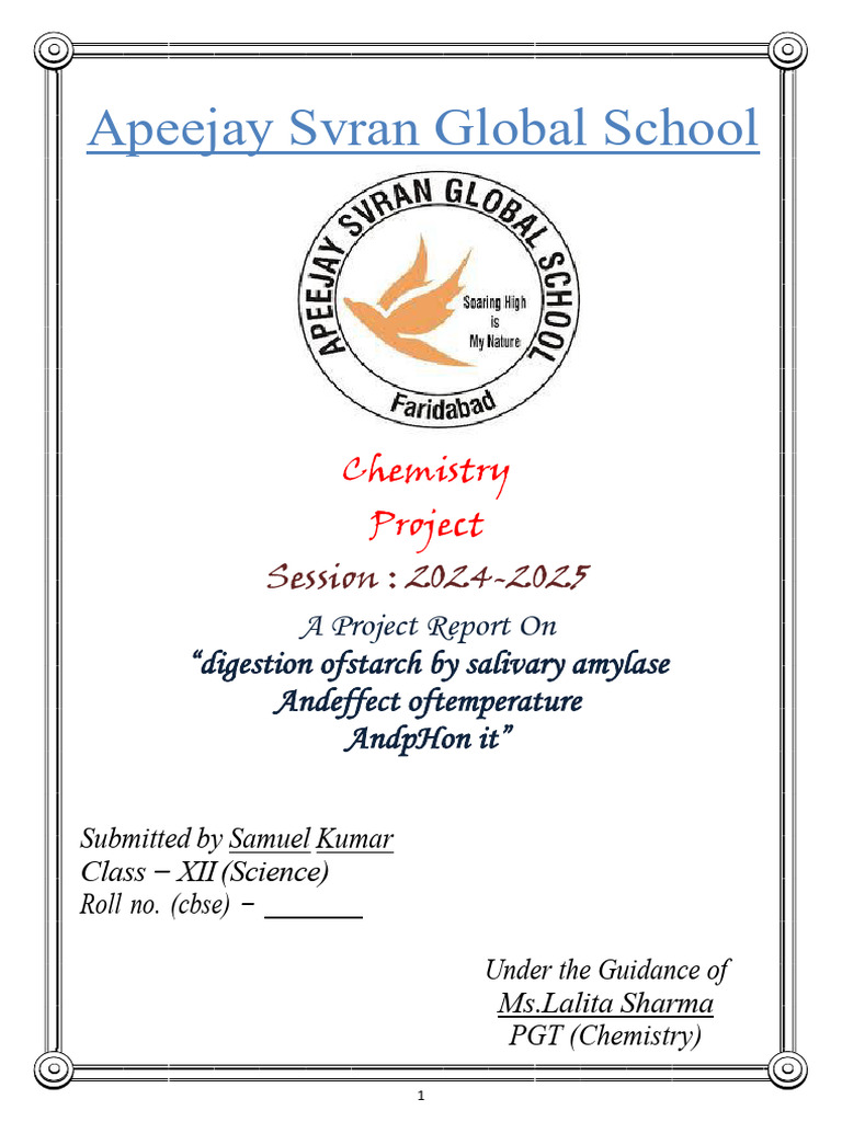 Project v6 | PDF | Digestion | Chemistry