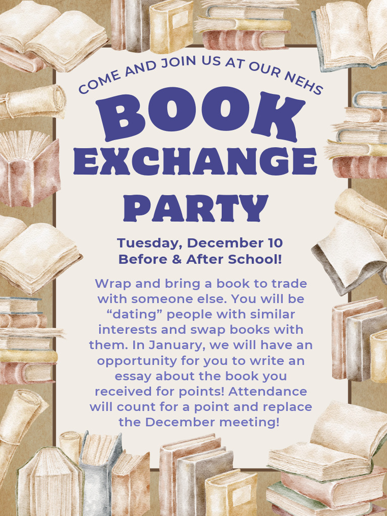 NEHS Book Exchange Party | PDF