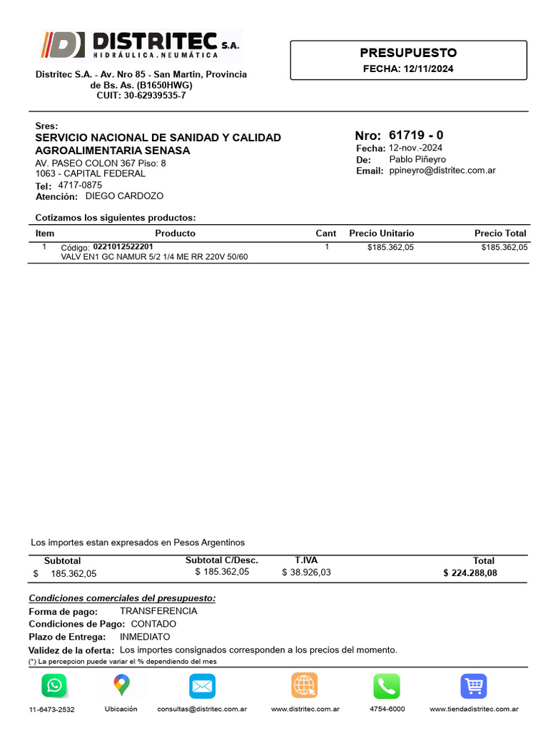 SC 167 - Presupuesto | PDF