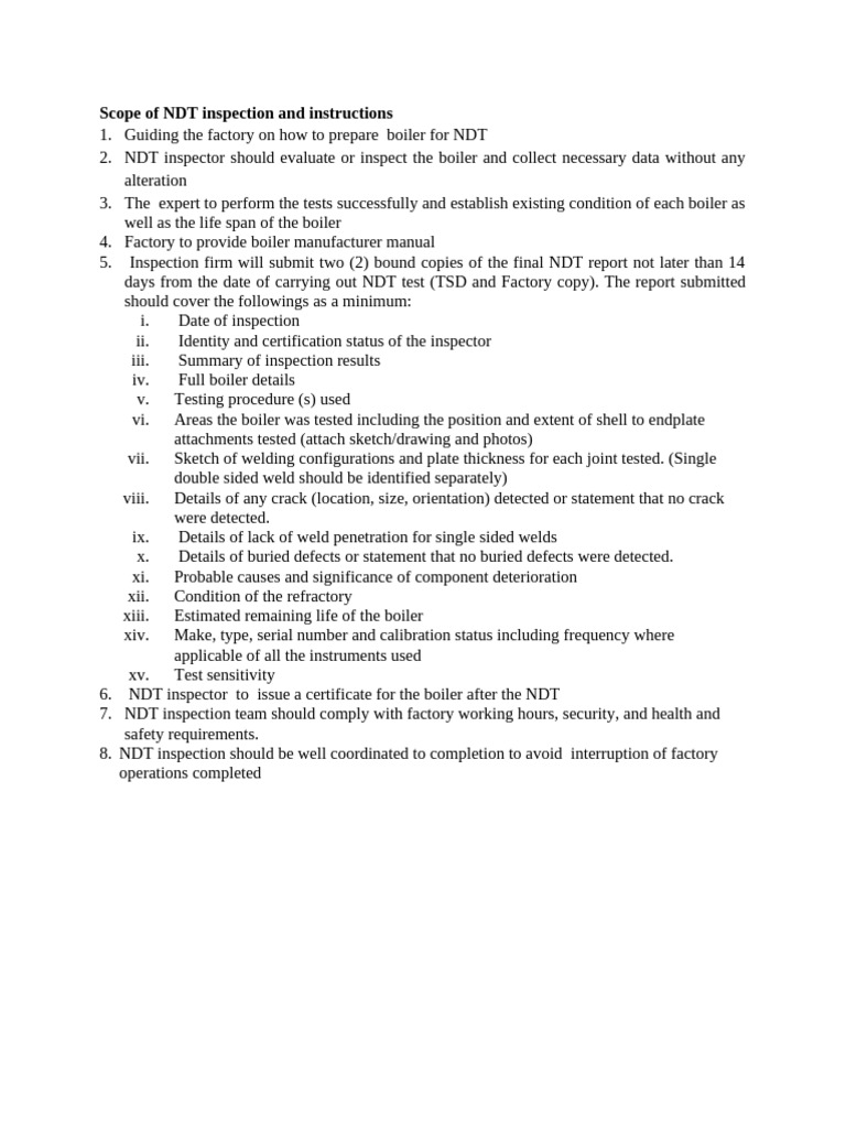SCOPE - NDT Inspection | PDF