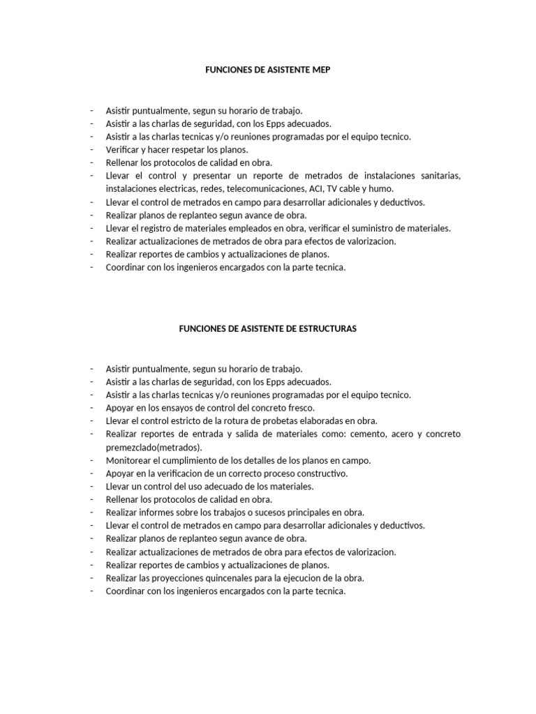 Funciones de Asistente | PDF | Hogar, jardinería y bricolaje | Informática