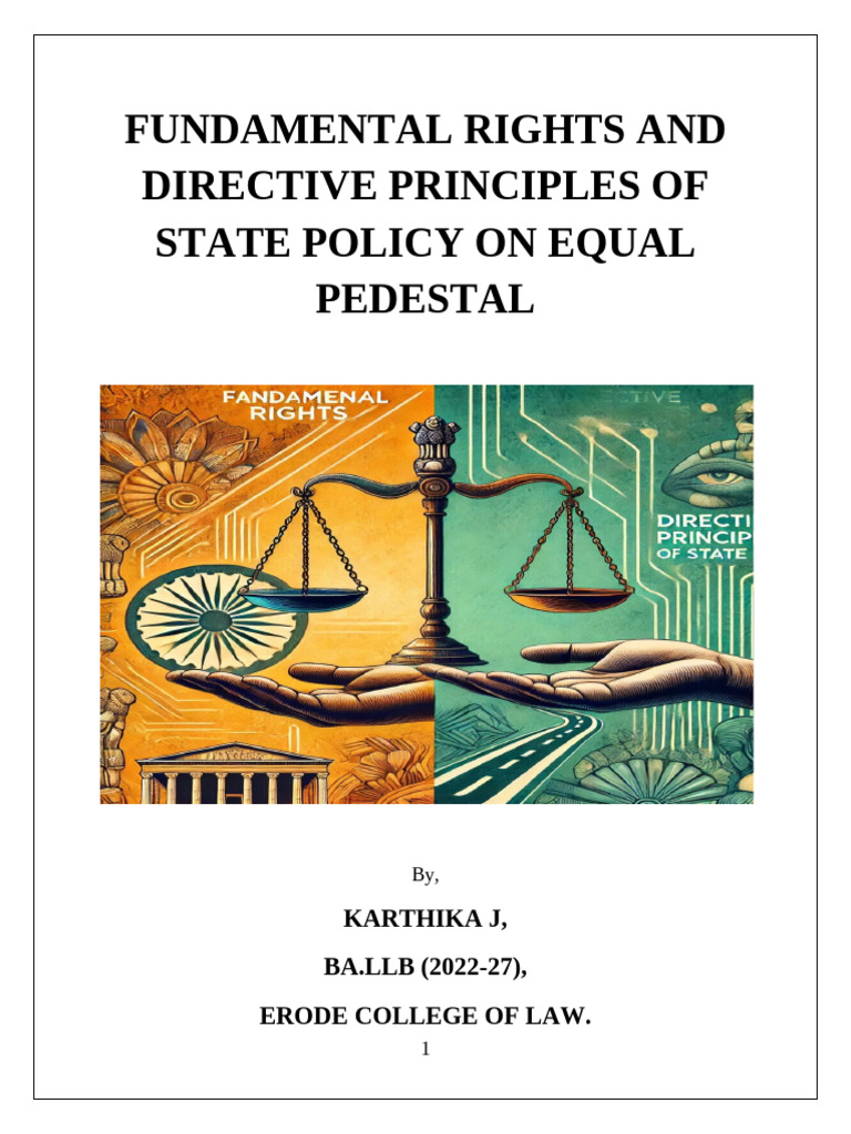 Fundamental Rights and Directive Principles of State Policy On Equal ...