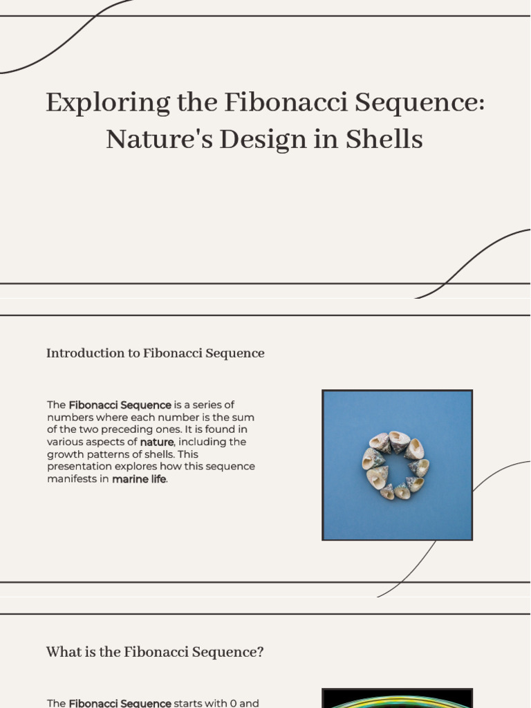 Slidesgo Exploring The Fibonacci Sequence Natures Design In Shells