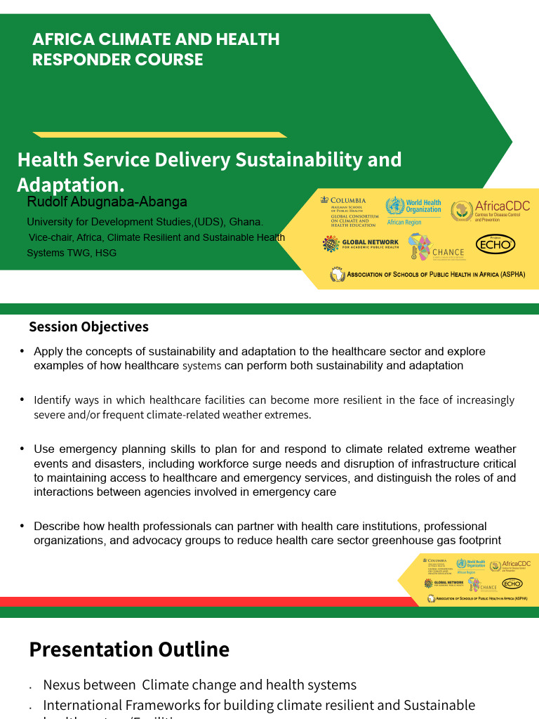 Climate-Resilient Health Systems | PDF | Climate Resilience ...