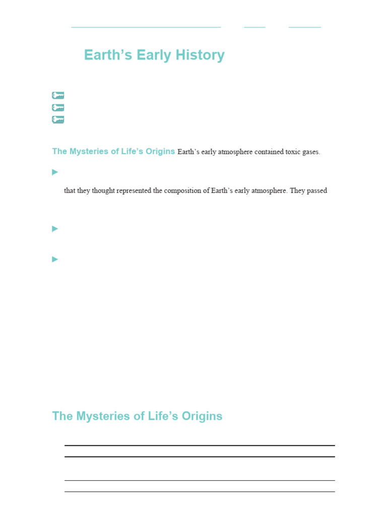 19.3 Earths Early History | PDF | Cell (Biology) | Evolution