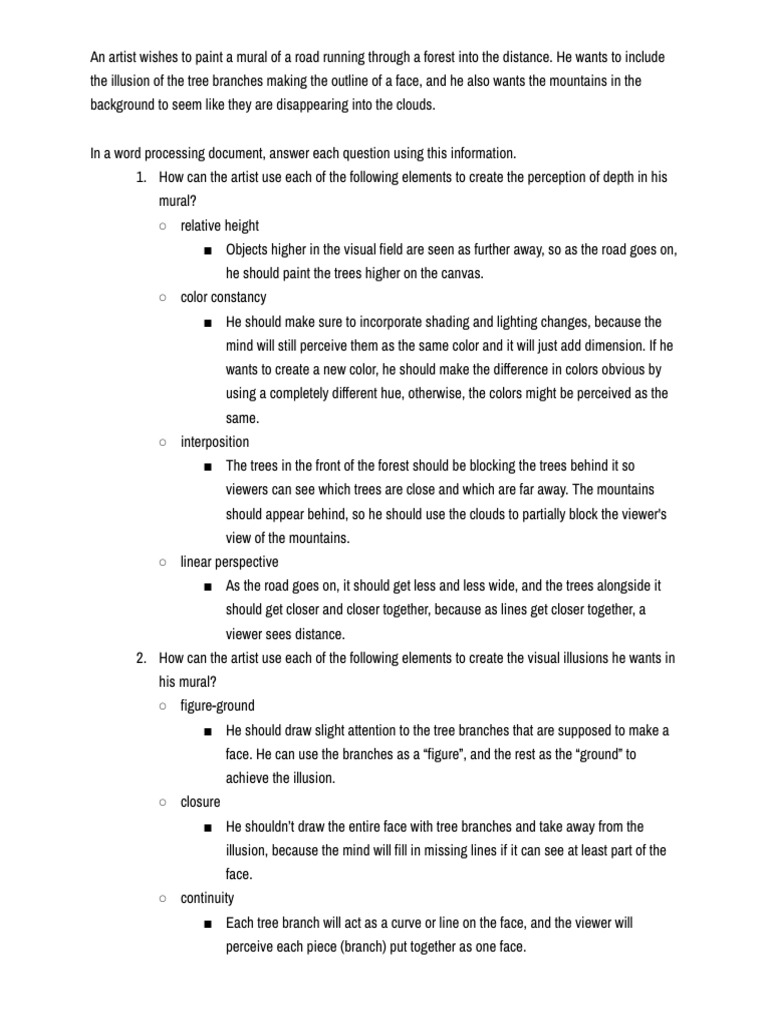 Creating Depth and Illusions in Murals | PDF | Illusion | Color