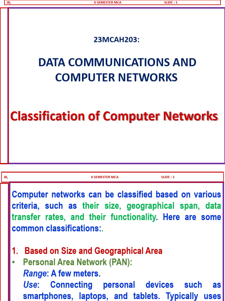 Computer Network Classifications | PDF | Computer Network | Network Topology