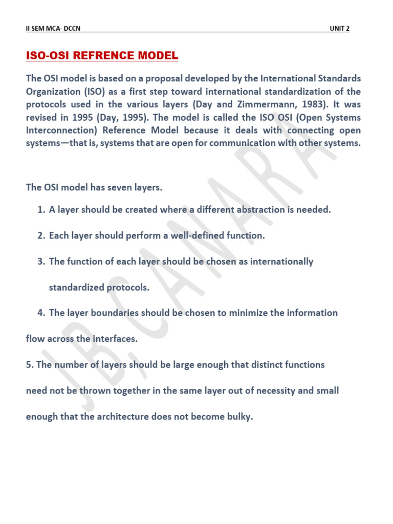 PDF - 4 - UNIT 2 - OSI Model - BRIEFLY | PDF | Computer Network | Osi Model