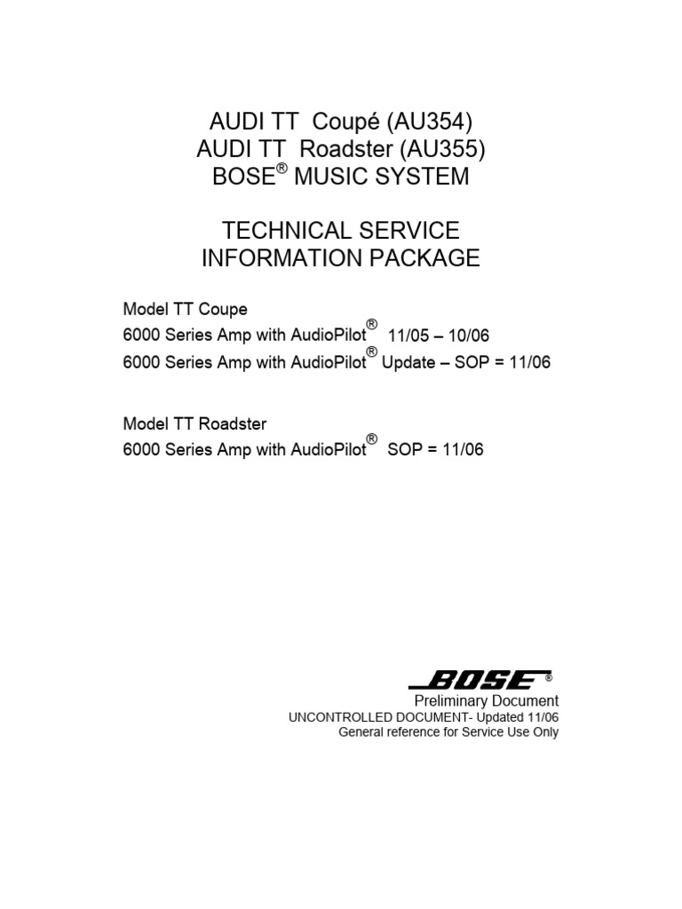 Bose Amp Technical Service Information | PDF | Loudspeaker ...