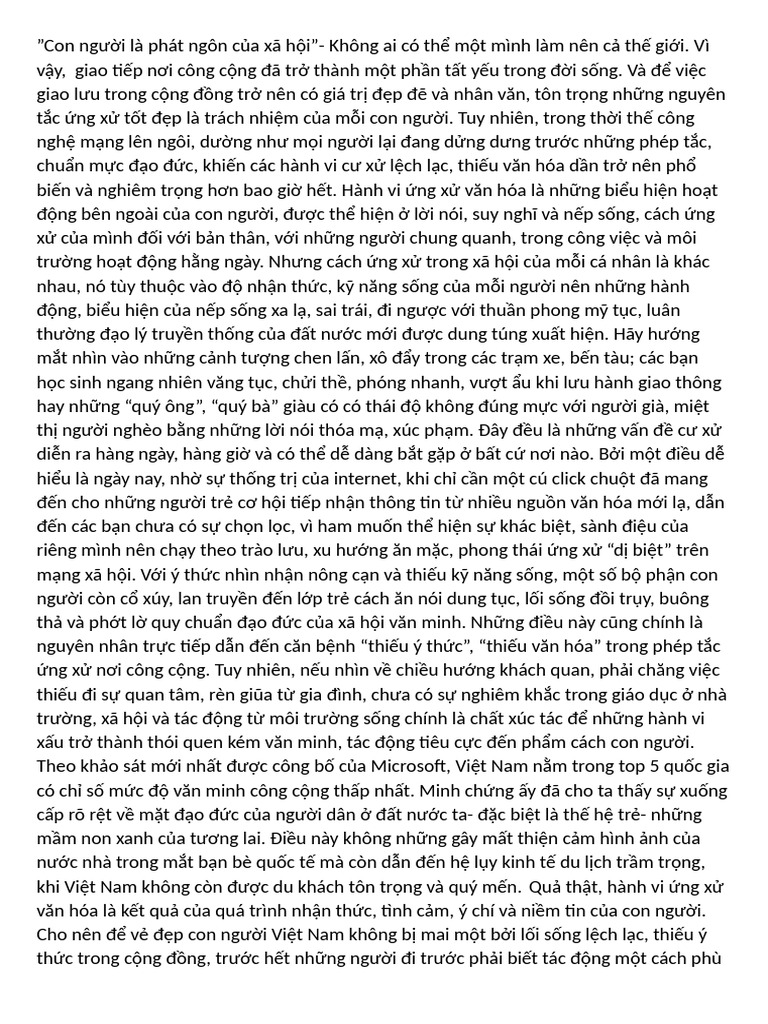 Hành VI NG X TVH | PDF