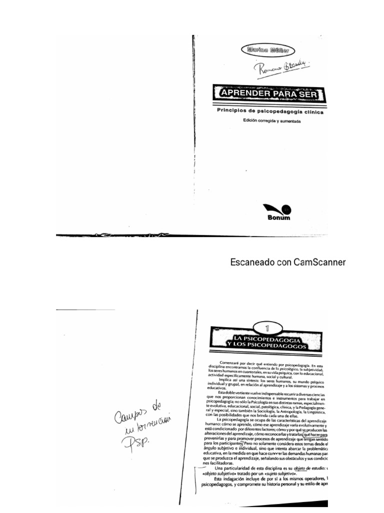 Müller Marina - Aprender para Ser | PDF