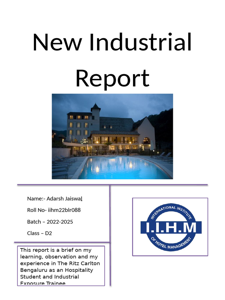 New Industrial Report Adarsh | PDF | Business | Finance & Money Management