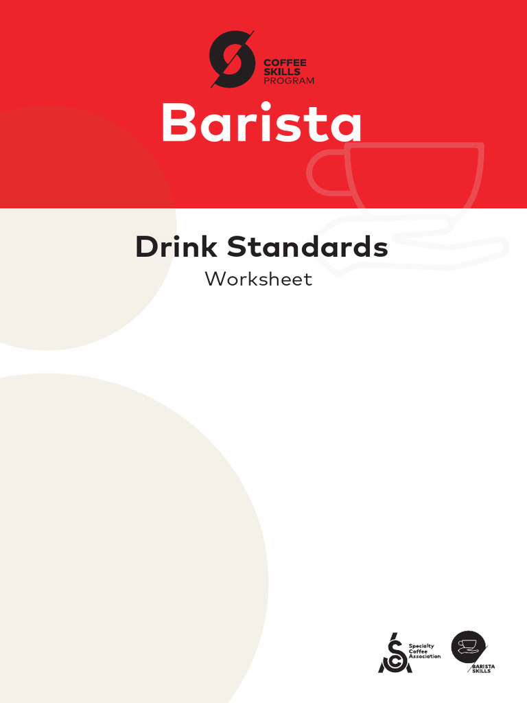 SCA Barista Drinks Standard Oct19 | PDF | Drink | Coffee