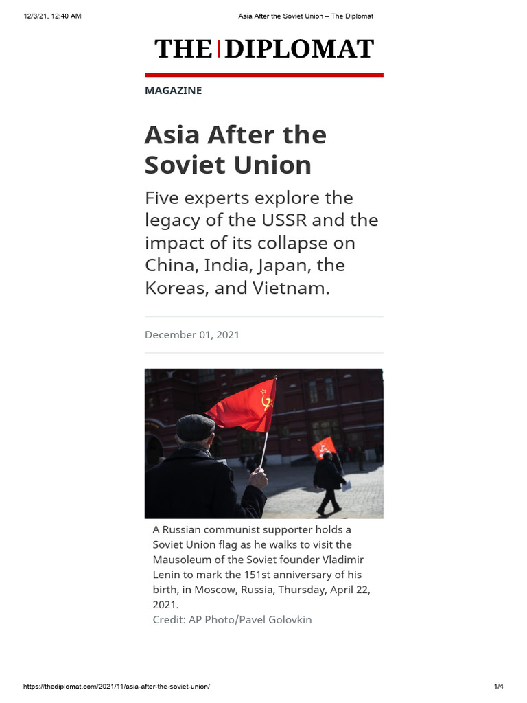 Asia After The Soviet Union - The Diplomat | PDF | Soviet Union | World ...