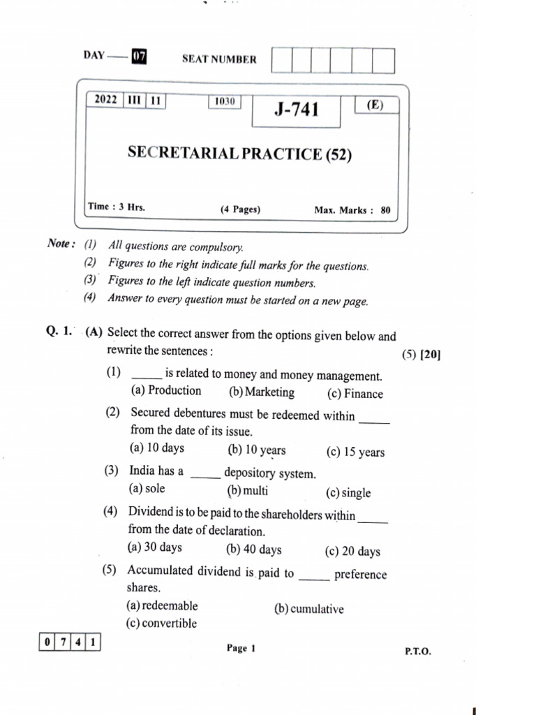12th SP 2022 Secretarial Practice | PDF | Dividend | Securities (Finance)
