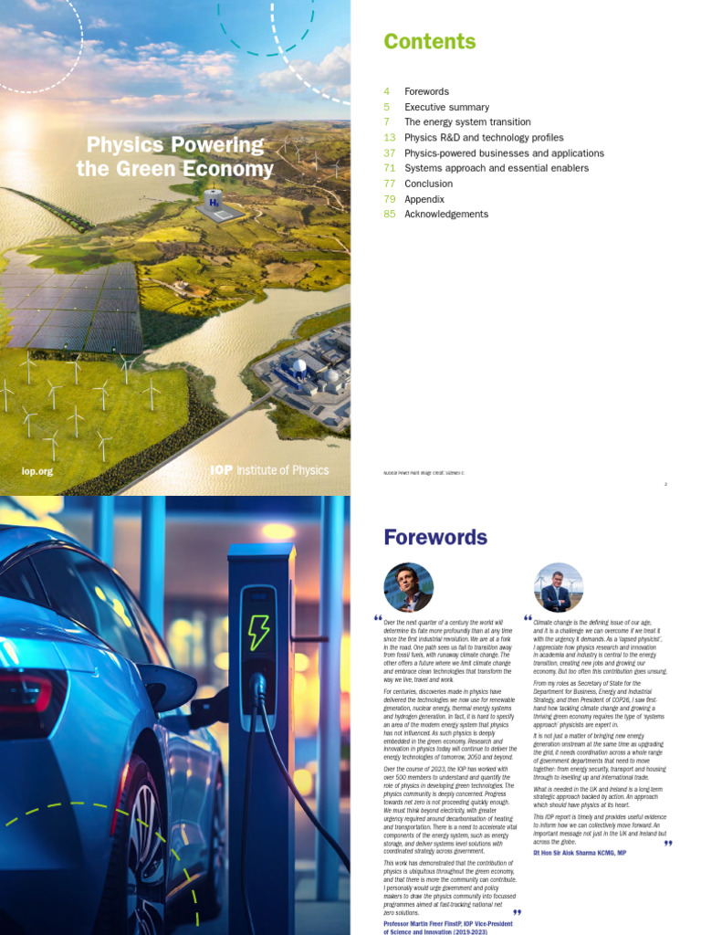 IOP Physics Powering The Green Economy | PDF | Renewable Energy ...