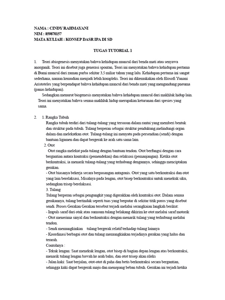 TT1 Konsep Dasar Ipa | PDF