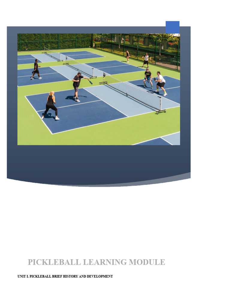 Pickleball Learning Module | PDF | Sports