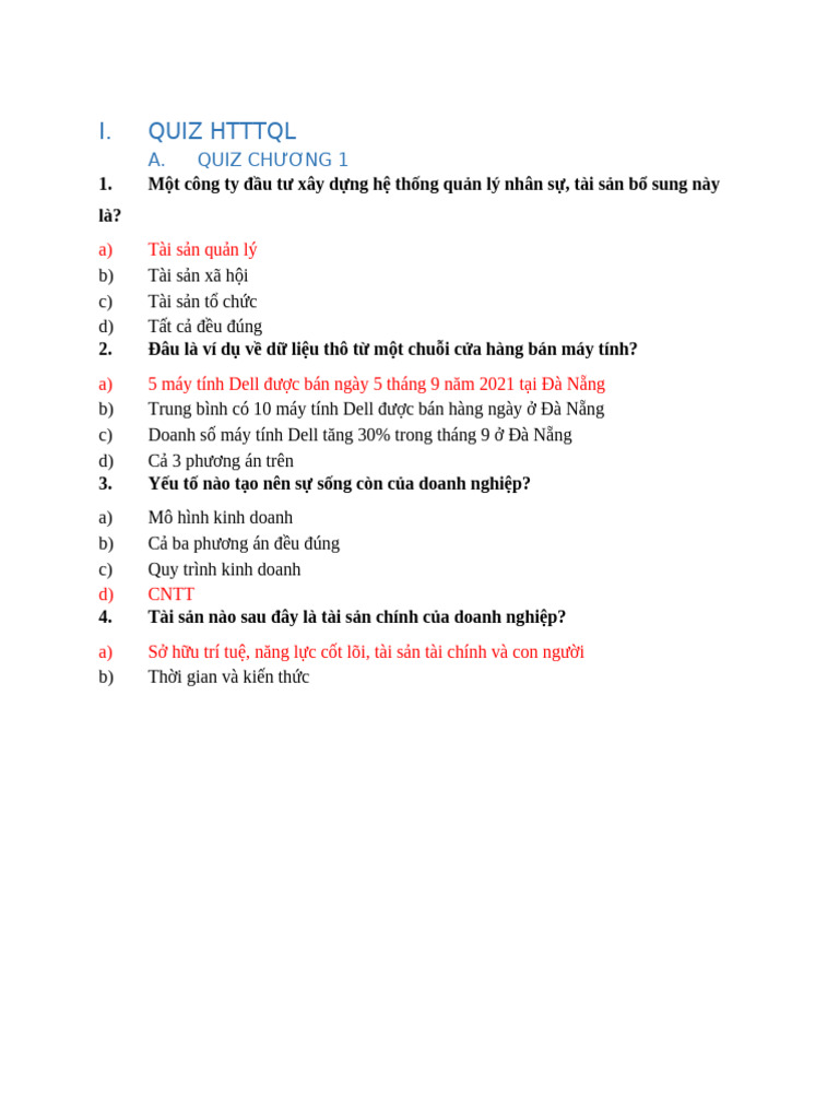 Quiz HTTTQL | PDF