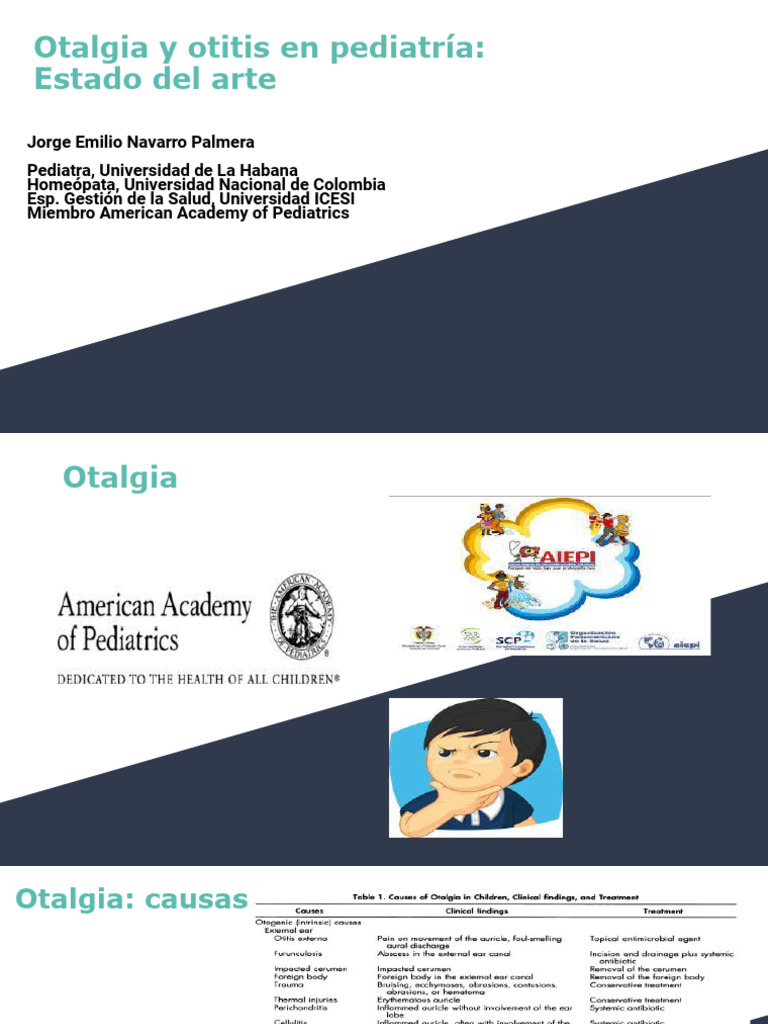 Otitis en Niños: Diagnóstico y Tratamiento | PDF | Oído | Sistema Auditorio
