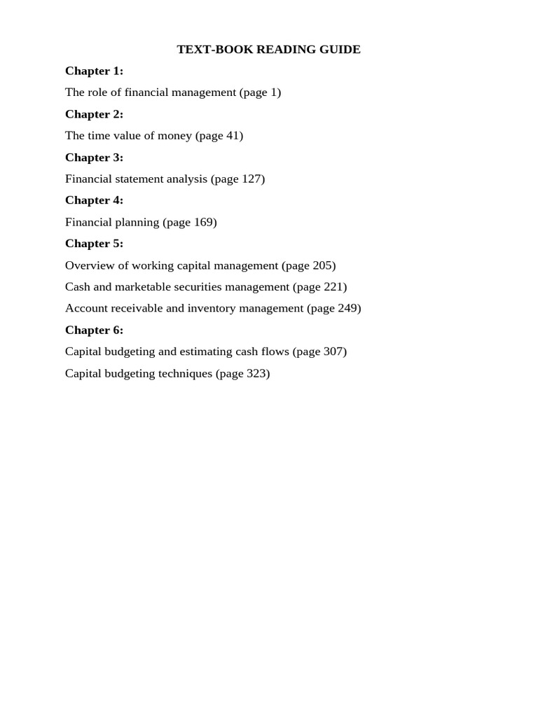 Textbook Reading Guide | PDF