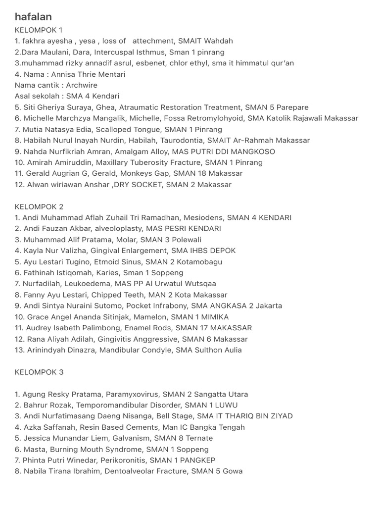 Hafalan | PDF | Home & Garden