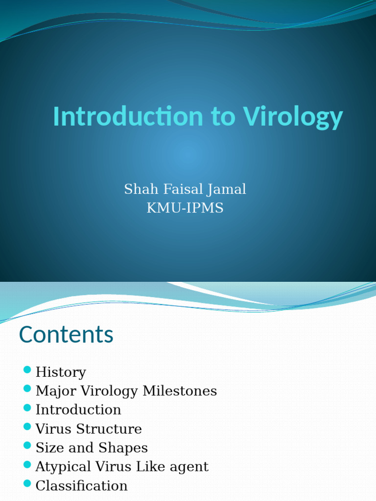 1 Lecture 01 Introduction | PDF | Virus | Virology