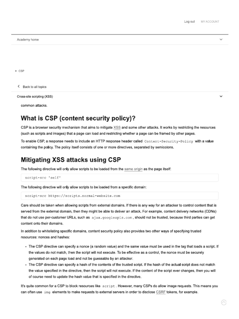 CSP | PDF