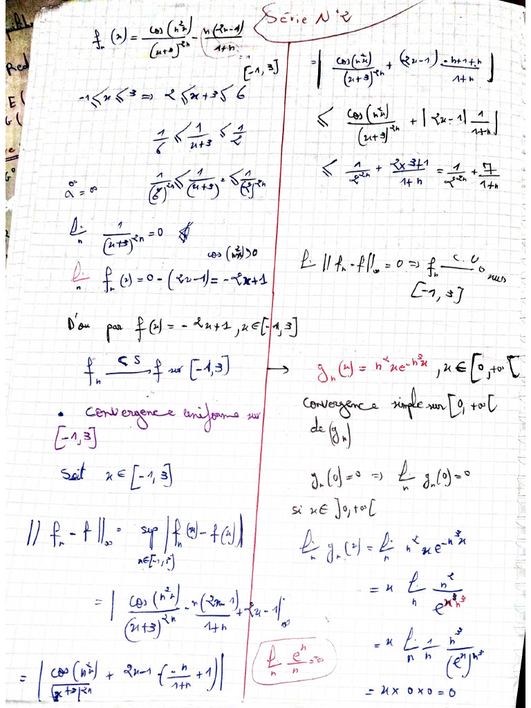 Coréction Série 2 Maths | PDF