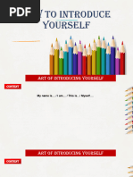 How To Introduce Yourself | PDF | Communication | Psychological Concepts