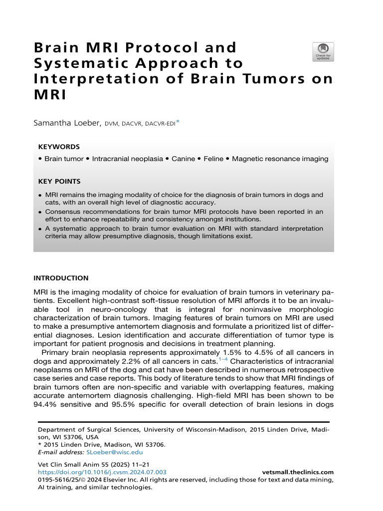 Brain MRI Protocol and Systematic Approach To Interpretation of Brain ...