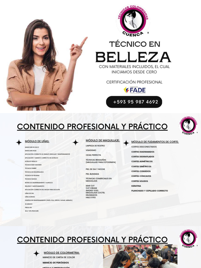 Curso Técnico en Belleza Integral | PDF | Belleza | Artículos de tocador