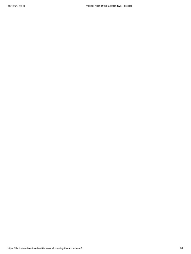 Vecna - Nest of The Eldritch Eye - 5etools | PDF | Young Adult