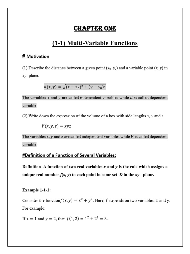 Math 3 CH 1 | PDF | Function (Mathematics) | Variable (Mathematics)