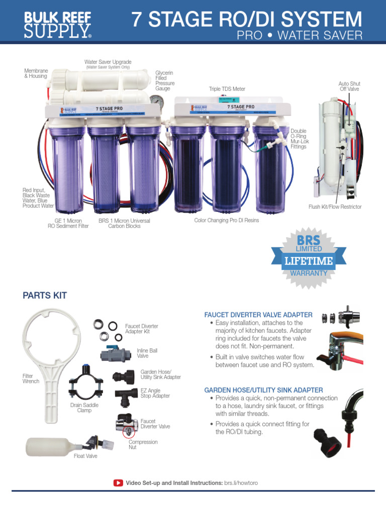 7 Stage RODI Instructions 2018 | PDF | Tap (Valve) | Membrane