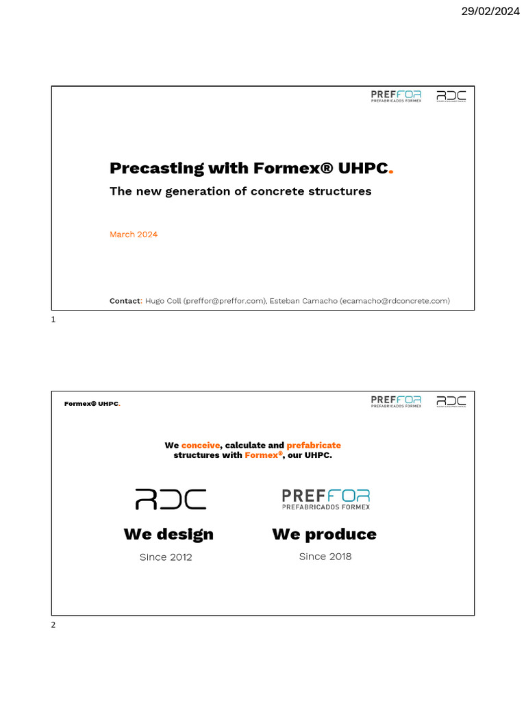 Presentation Preffor-Rdc. March 2024 | PDF | Civil Engineering