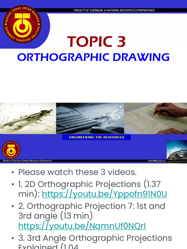 Topic 3 - Orthographic Drawing | PDF | Geometry | Classical Geometry