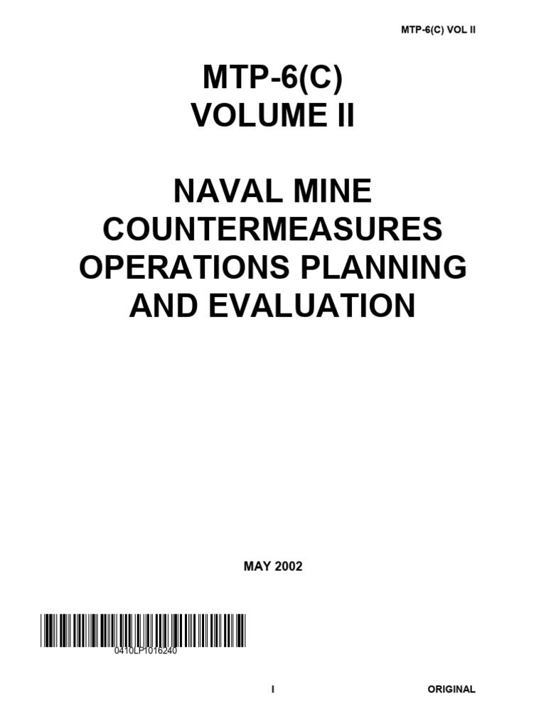 MTP-6 (C) VolII | PDF | Underwater Diving | Naval Mine