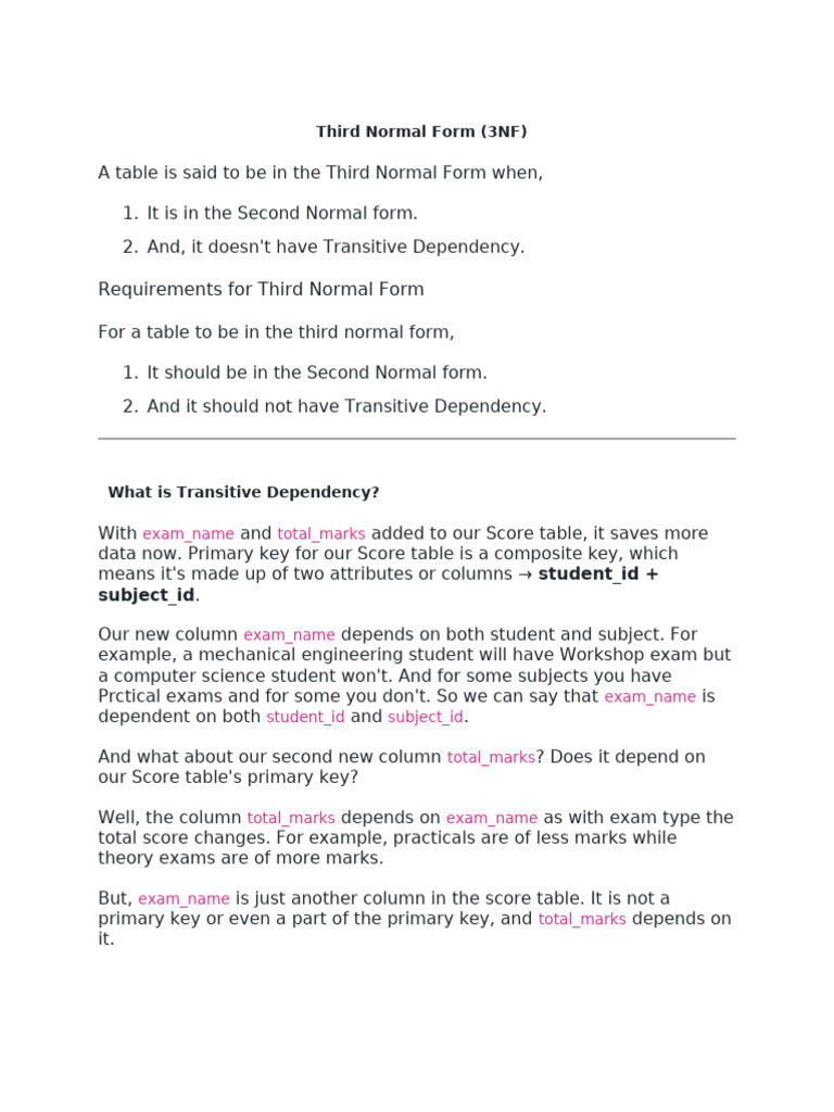 9 Third Normal Form Pdf