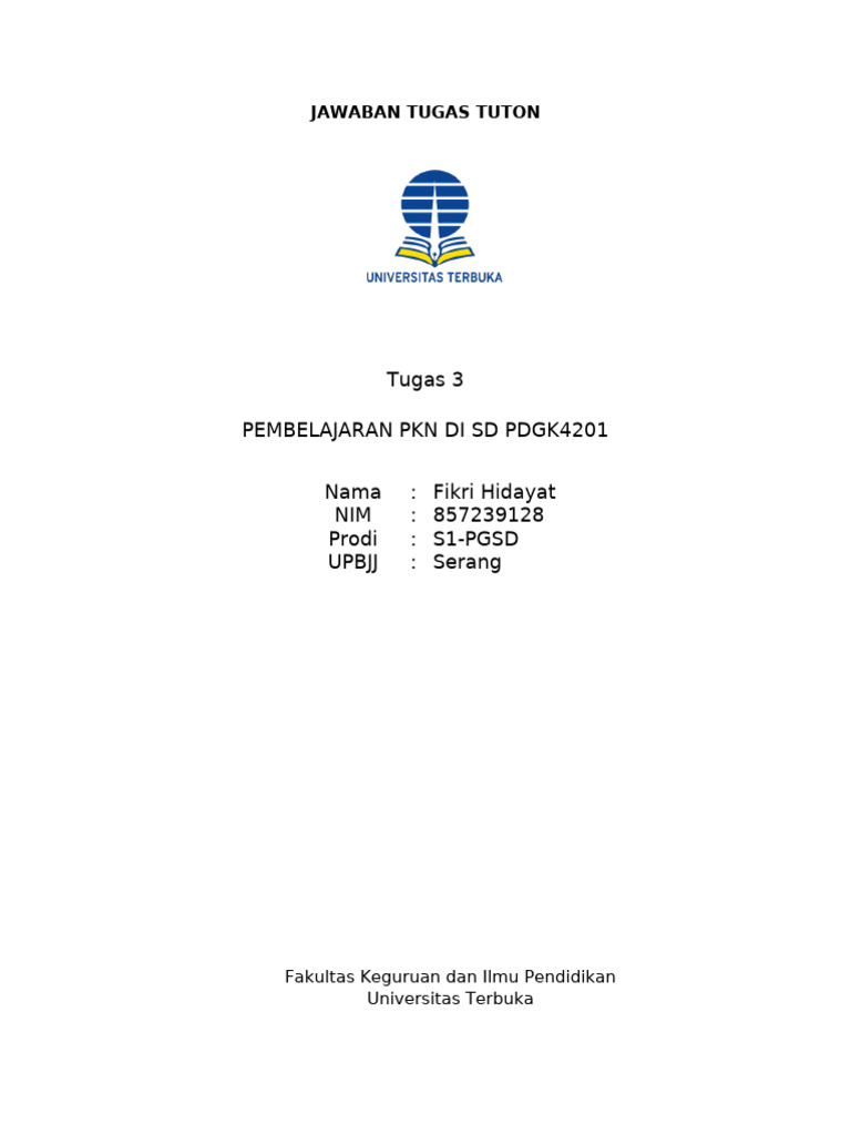 Tugas 3 PKN Di SD | PDF