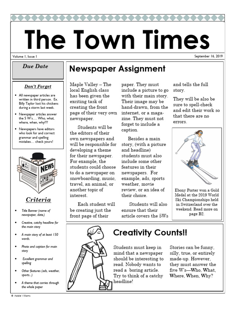 The Town Times | PDF | Newspapers | Writing