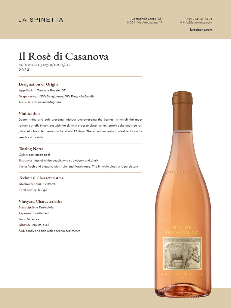Il Rosè di Casanova: Toscana Rosato IGT | PDF