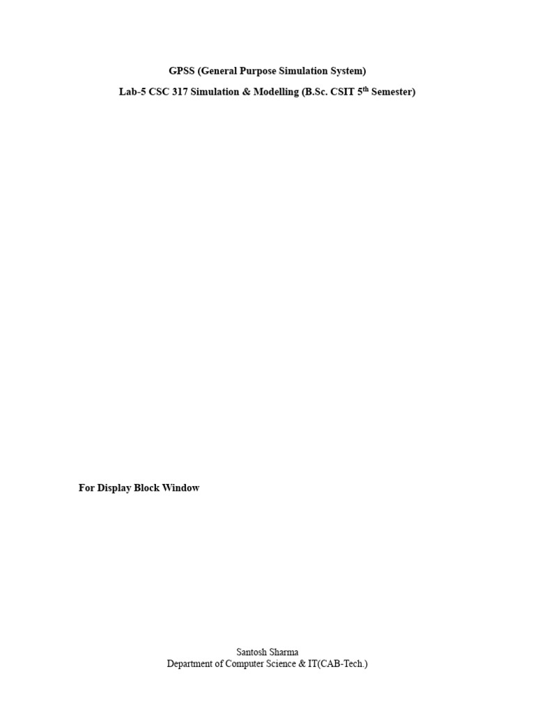Lab-5 CSC 317 Simulation & Modelling | PDF | Computing | Computer Programming
