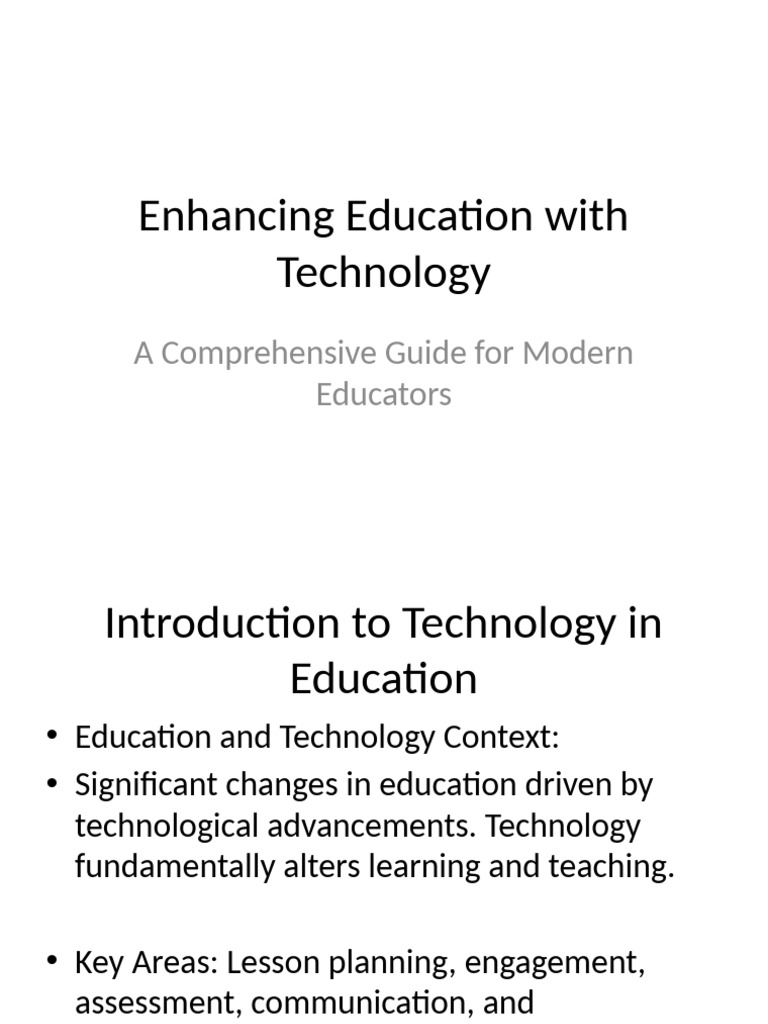 Enhancing Education With Technology | PDF | Computers