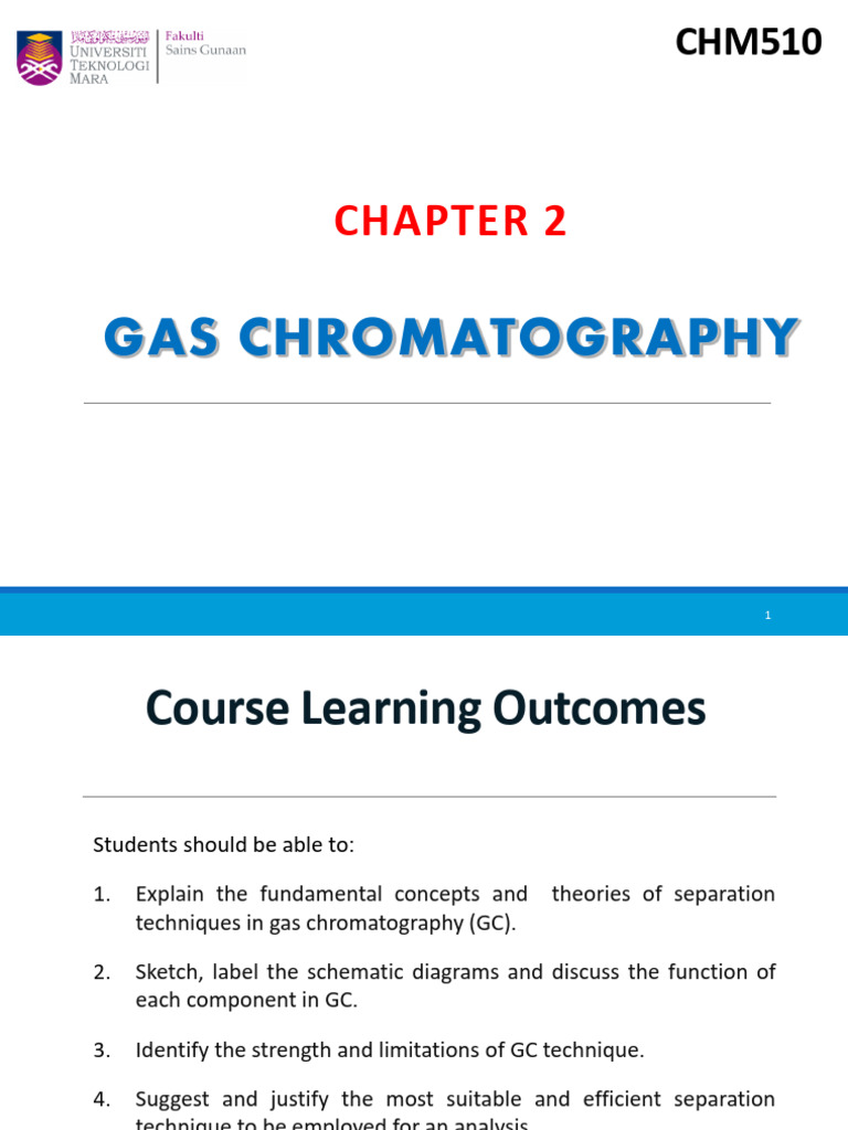 Chapter 2 - Gas Chromatography (Student's Note) | PDF | Gas ...