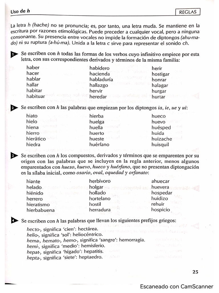 Reglas de H y LL | PDF