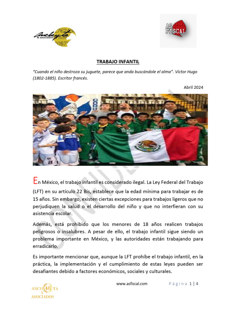 Trabajo Infantil en México 2024 | PDF | Trabajo infantil