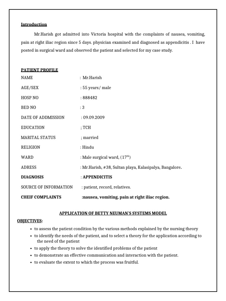 Case Study: Appendicitis in a 55-Year-Old | PDF | Surgery | Nausea