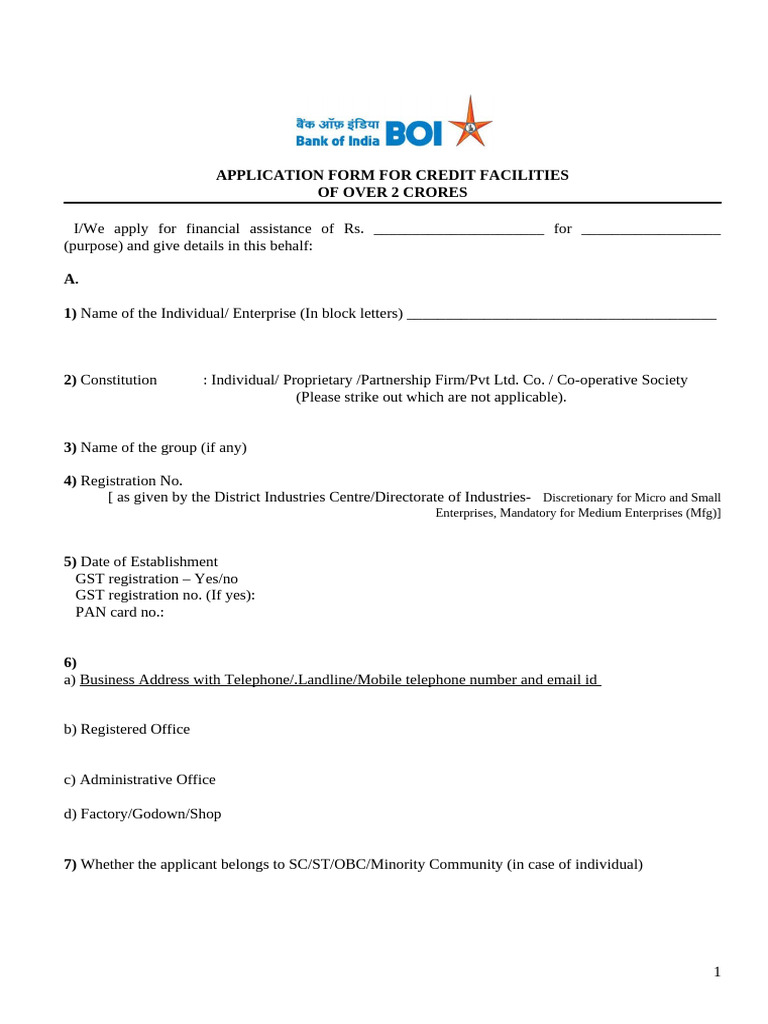 MSME Application Format Above 2 Crores | PDF | Debt | Depreciation