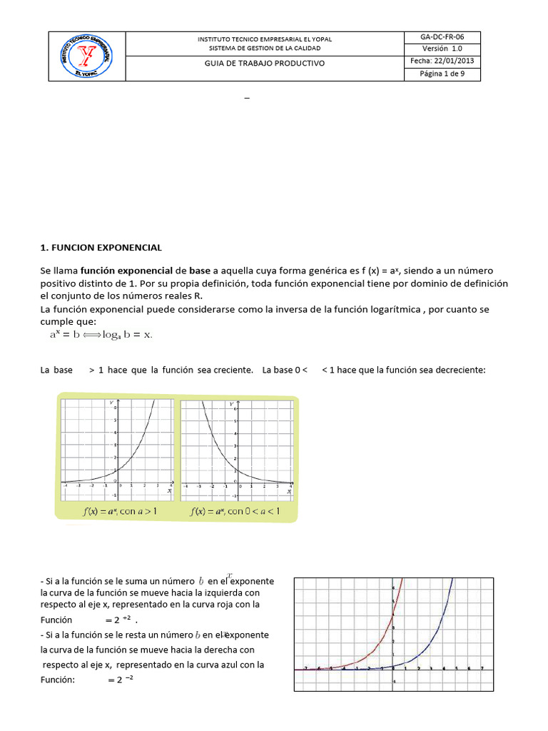 Periodo 4-Guía 3 - Matematicas 9 - 2023 | PDF | Función (Matemáticas ...